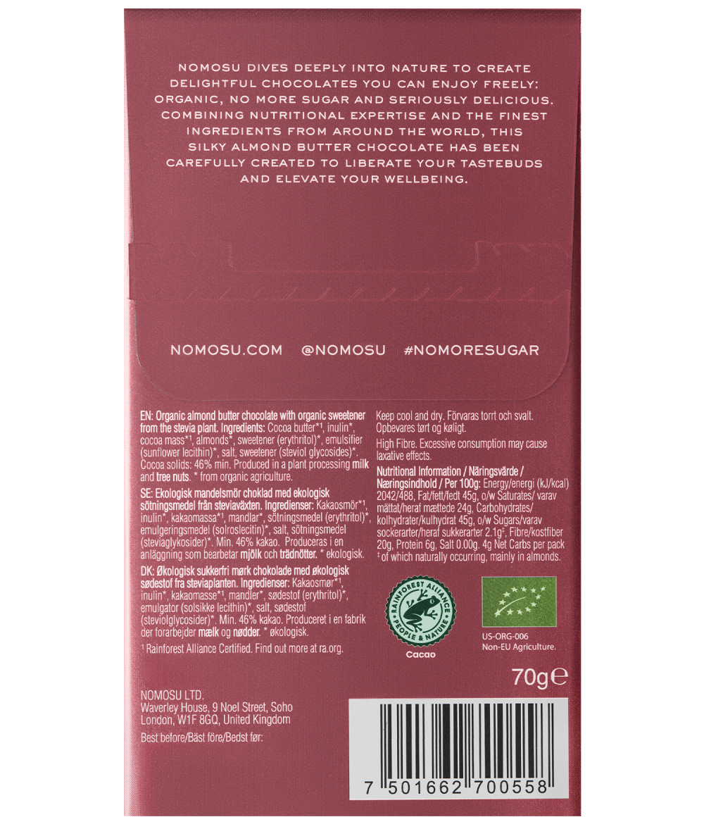 Organic Sugar Free Delicious Foods | Nomosu